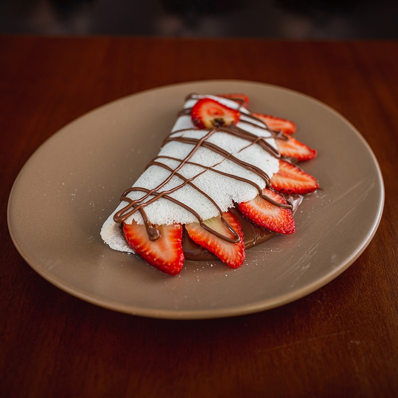 Tapioca c/Morango e Nutella